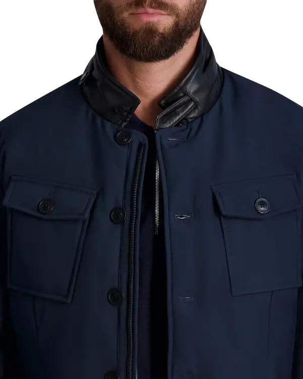 Karl Lagerfeld Paris Puffer Blazer - Navy