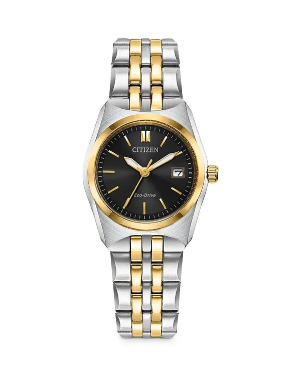 Citizen Corso Stainless Steel 28mm Watch - Black/gold