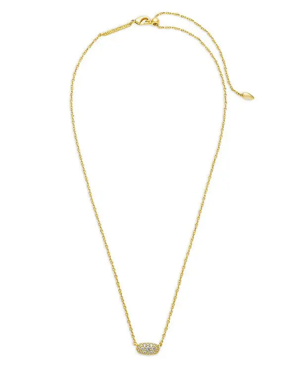 Kendra Scott Grayson Cubic Zirconia Adjustable Pendant Necklace - Gold