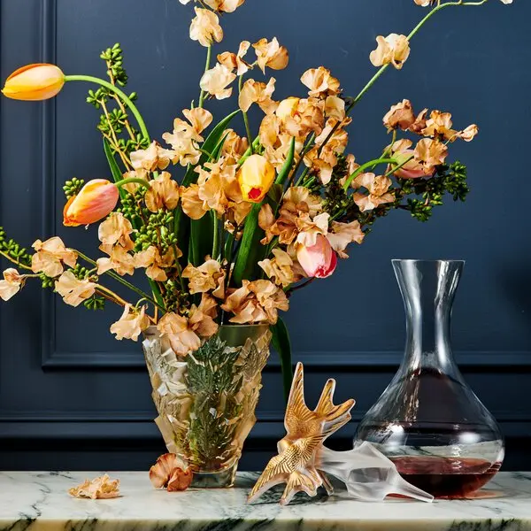 Lalique Champs-elysees Small Vase - Gold Luster