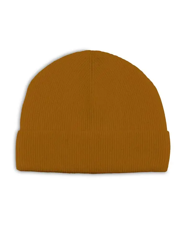 Sandro Cashmere Ribbed Beanie - Camel