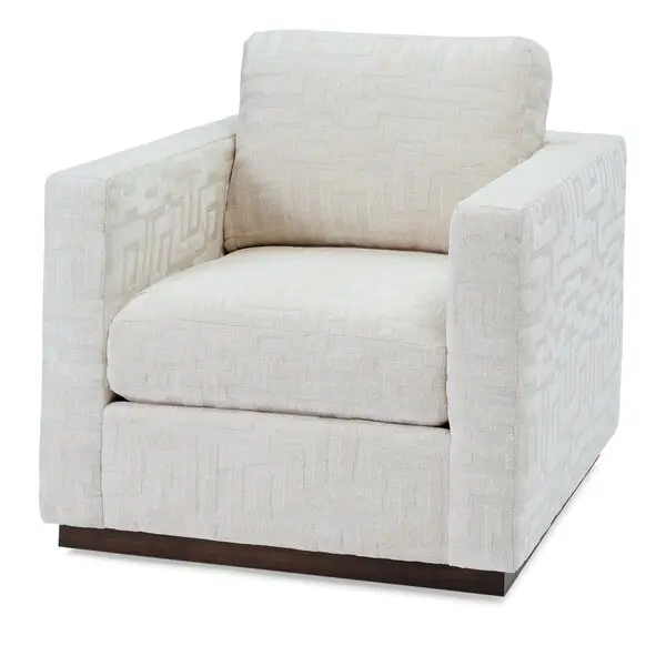 MASSOUD Mansfield Swivel Chair - Grecian Pearl