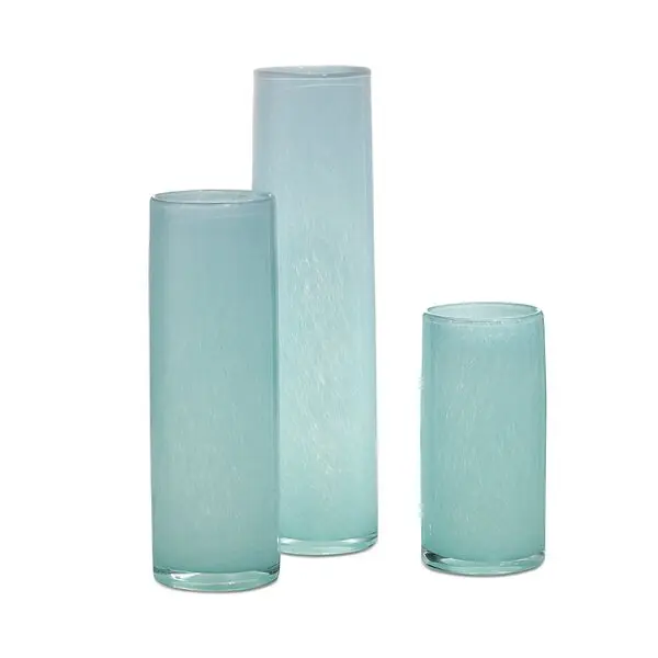 JAMIE YOUNG CO. Gwendolyn Hand Blown Set Of 3 Vases - Blue