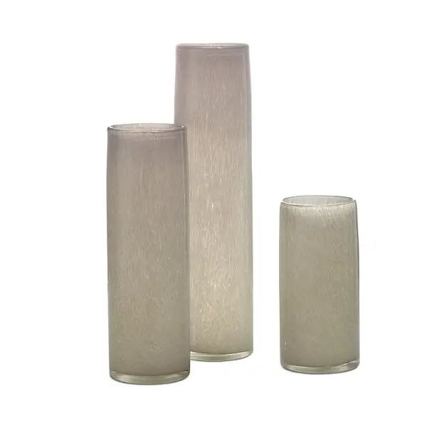 JAMIE YOUNG CO. Gwendolyn Hand Blown Set Of 3 Vases - Gray