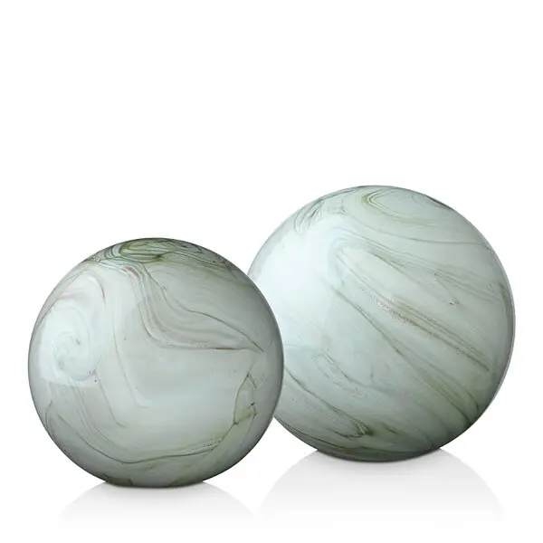 JAMIE YOUNG CO. Cosmos Glass Balls - Sage Swirl