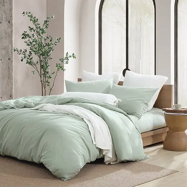 Dkny Pure Washed Duvet Cover Set, King - Sage