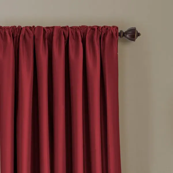 ELRENE HOME FASHIONS All Seasons Blackout Curtain Panel, 52 X 84 - Rouge