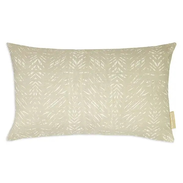NOHO HOME Batik Lumbar Pillowcase, 12 X 20 - Ivory