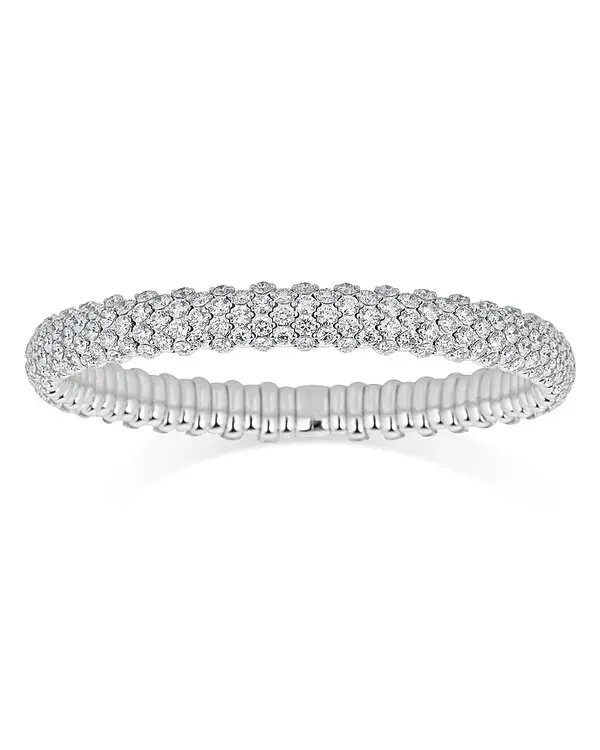 ZYDO 18k Gold Diamond Domed Bracelet - White