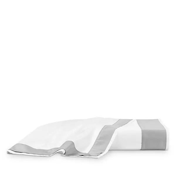 Frette Flying Sateen Sheet Set, California King - White/grey Cliff