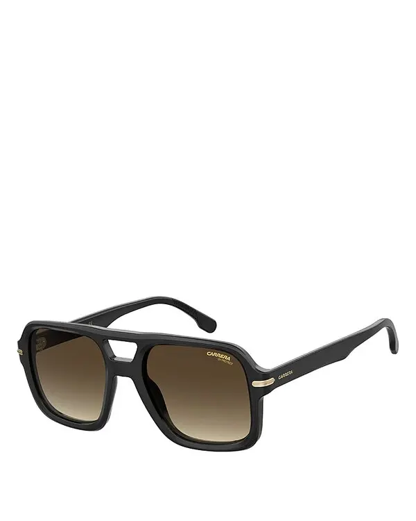 Carrera Eyewear Square Aviator Sunglasses - Black/brown Gradient