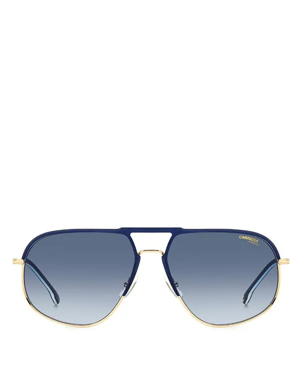 Carrera Eyewear 60mm Aviator Sunglasses - Blue/blue Gradient
