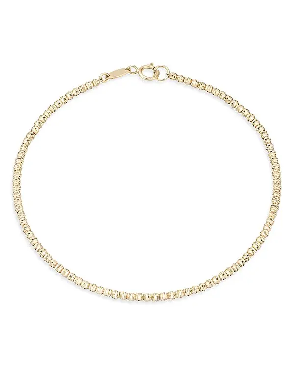 Adina Reyter 14k Yellow Textured Bead Link Bracelet - Gold