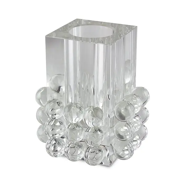 TIZO Crystal Glass Balls Square Vase - No Color
