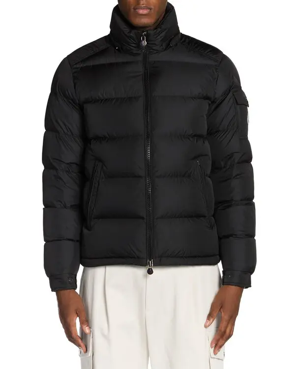 Moncler Maya Faux Fur Trim Hooded Down Puffer Jacket