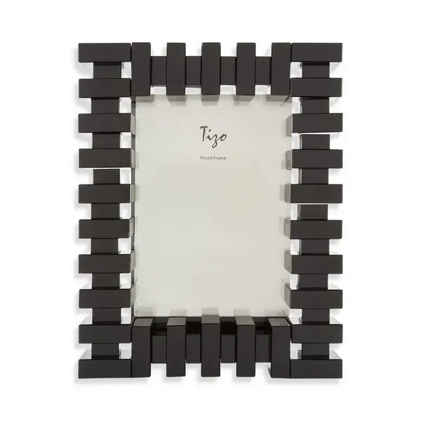 TIZO Black Crystal Glass Frame, 4 X 6 - Brown