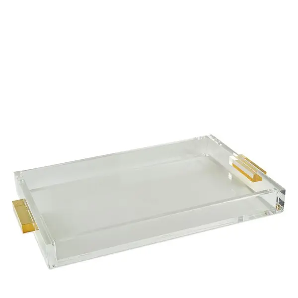 TIZO Clear Tray With Gold Handles - No Color