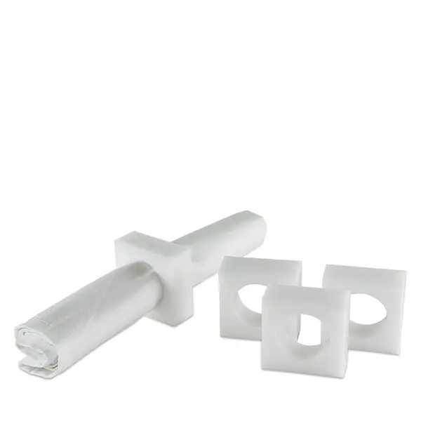 TIZO Lucite Napkin Rings, Set Of 4 - White