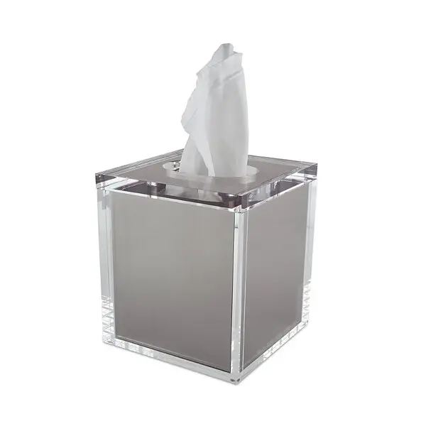 TIZO Lucite Tissue Box - Silver