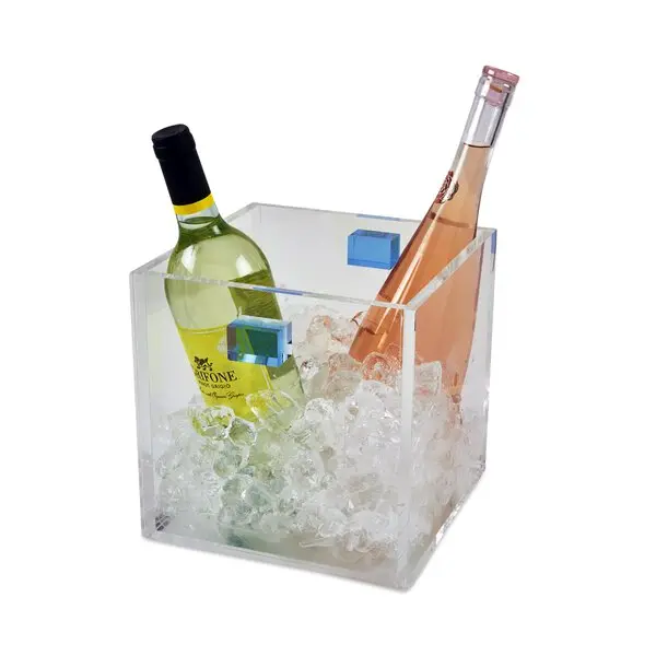TIZO Clear Wine Cooler With Blue Handles