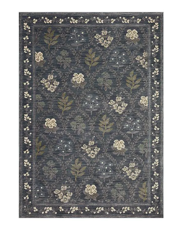 RIFLE PAPER CO. Fiore Fio-04 Area Rug, 7'10 X 10 - Navy