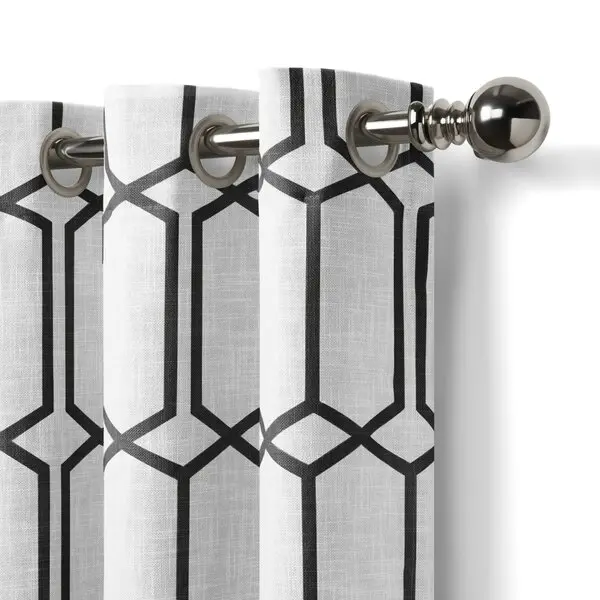 ELRENE HOME FASHIONS Kaiden Geometric Curtain Panel, 52 X 84