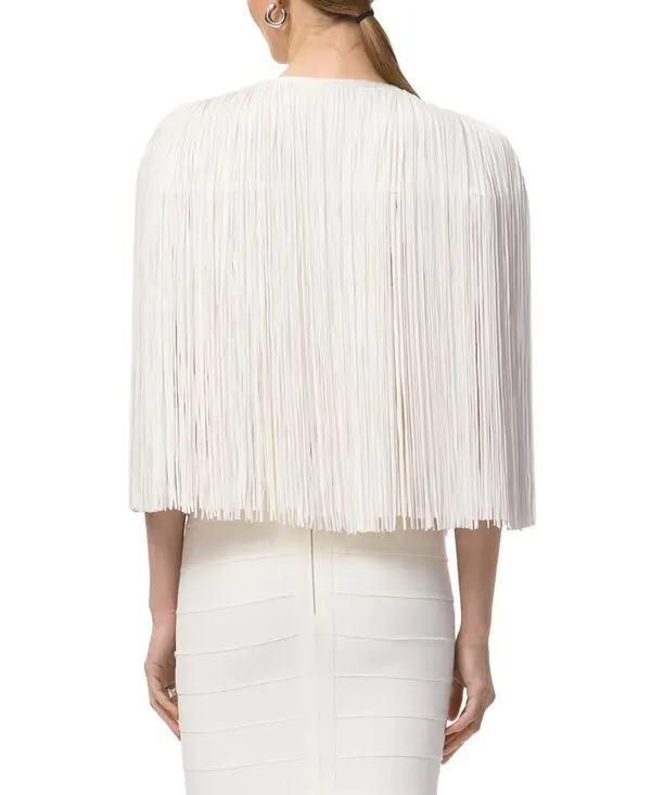 Herve Leger Fringe Cape - Alabaster