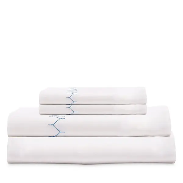 JOHN ROBSHAW Stitch Sheet Set, King - Light Indigo