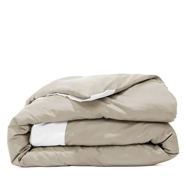 Frette Flying Sateen Duvet Cover, King Exclusive - Sand/white