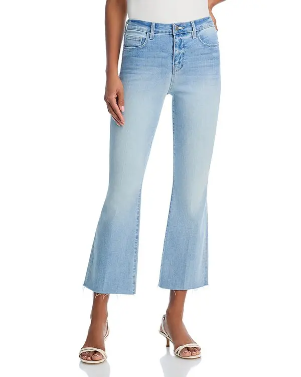 L'Agence Kendra Mid-rise Cropped Flare Jeans