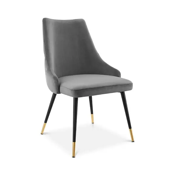 MODWAY Adorn Tufted Performance Velvet Dining Side Chair - Gray