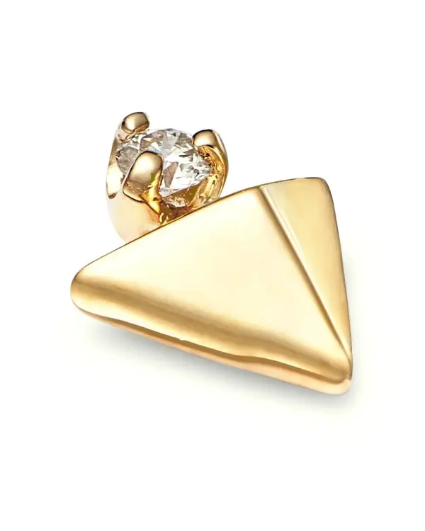 Zoe Chicco 14k Yellow Diamond Pyramid Stud Earring