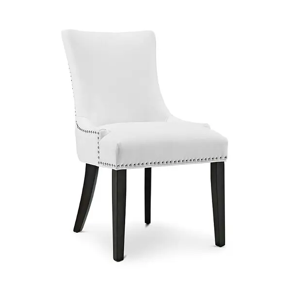 MODWAY Marquis Faux Leather Dining Chair - White