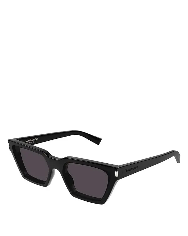 Saint Laurent Calista Cat Eye Sunglasses - Black/gray Solid