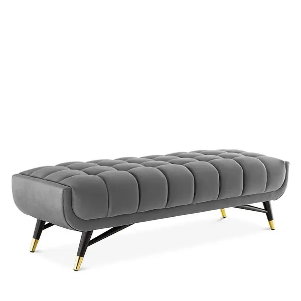 MODWAY Adept 60 Performance Velvet Bench - Gray