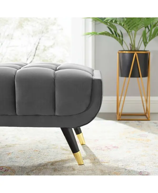 MODWAY Adept 60 Performance Velvet Bench - Gray