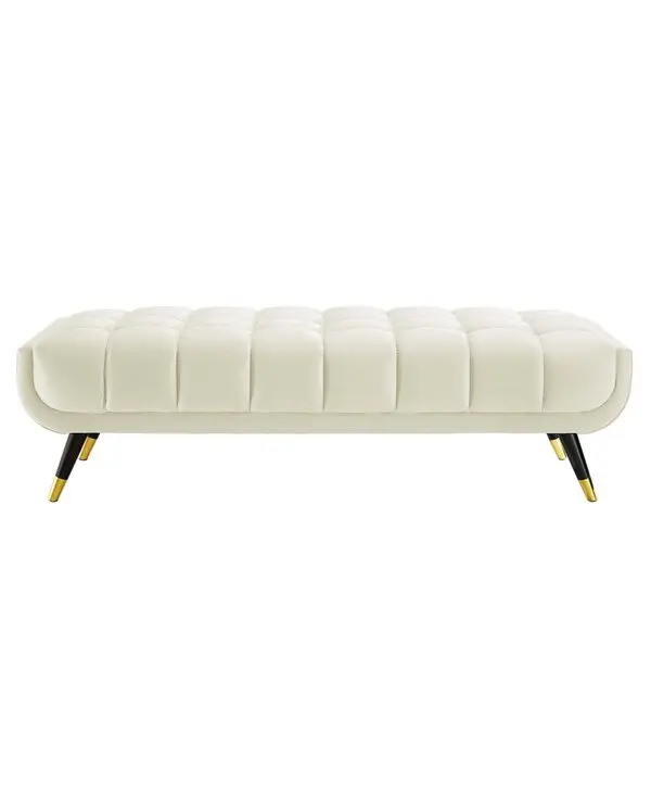 MODWAY Adept 60 Performance Velvet Bench - Ivory