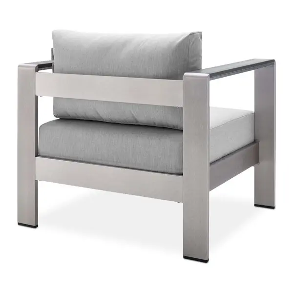 MODWAY Shore Sunbrella Fabric Aluminum Outdoor Patio Armchair