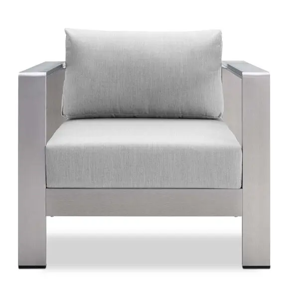 MODWAY Shore Sunbrella Fabric Aluminum Outdoor Patio Armchair