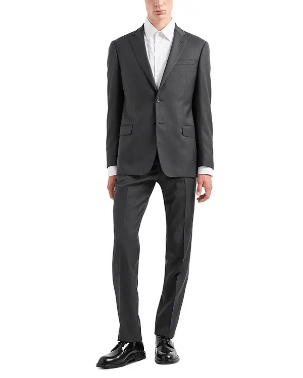 Emporio Armani Essential G Line Regular Fit Notch Lapel Suit - Gray