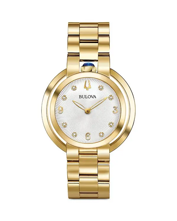Bulova Rubaiyat 35mm Watch - White/gold