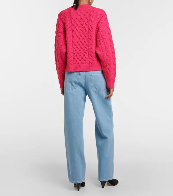 MARANT ETOILE Jake Cable-knit Wool-blend Sweater