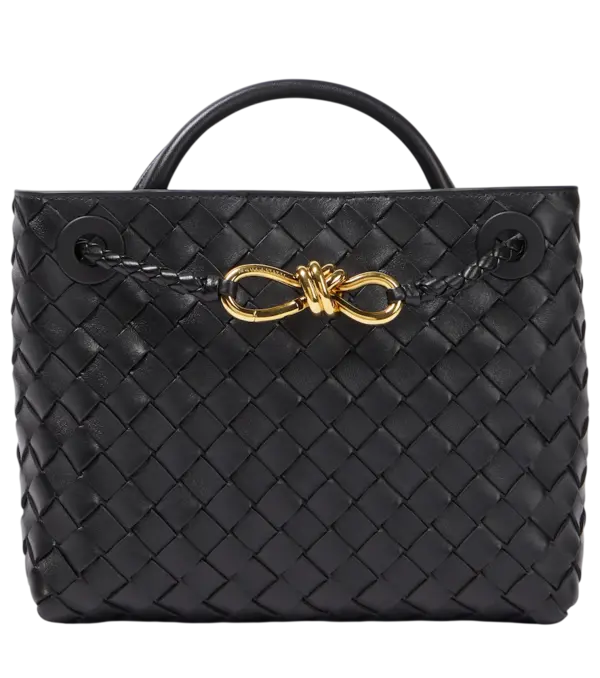 Bottega Veneta Andiamo Small Leather Tote Bag - Black