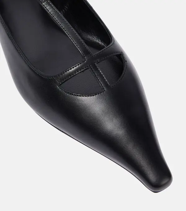 THE ROW Cyd Leather Ballet Flats