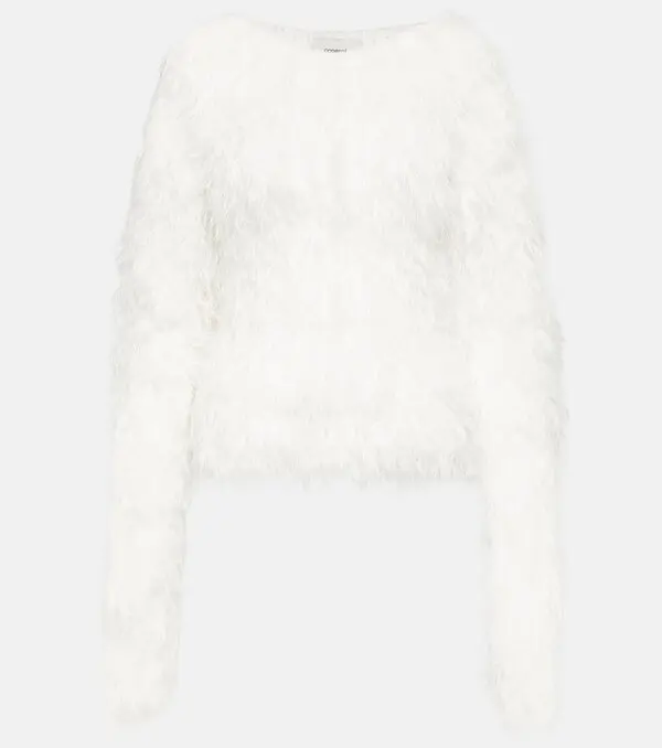 Coperni Fluffy Knit Sweater - White