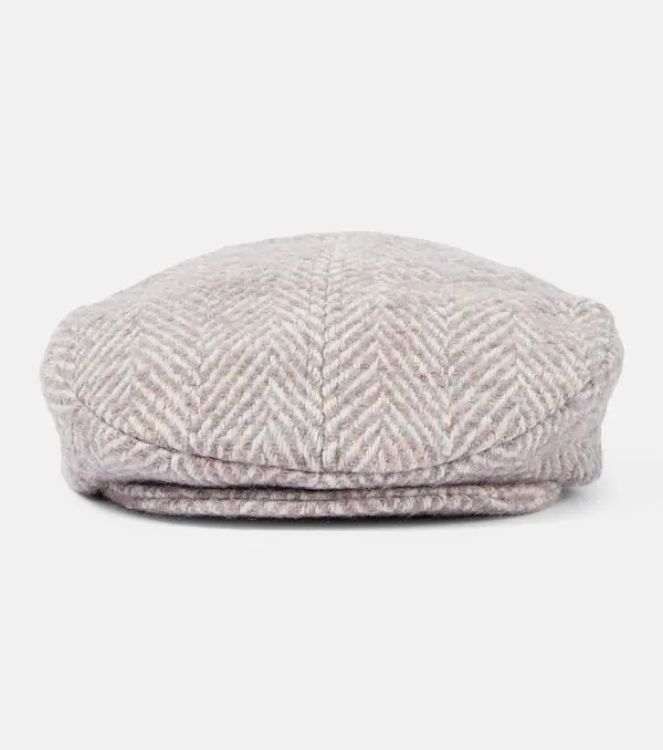 Ruslan Baginskiy Herringbone Wool-blend Cap - Pink
