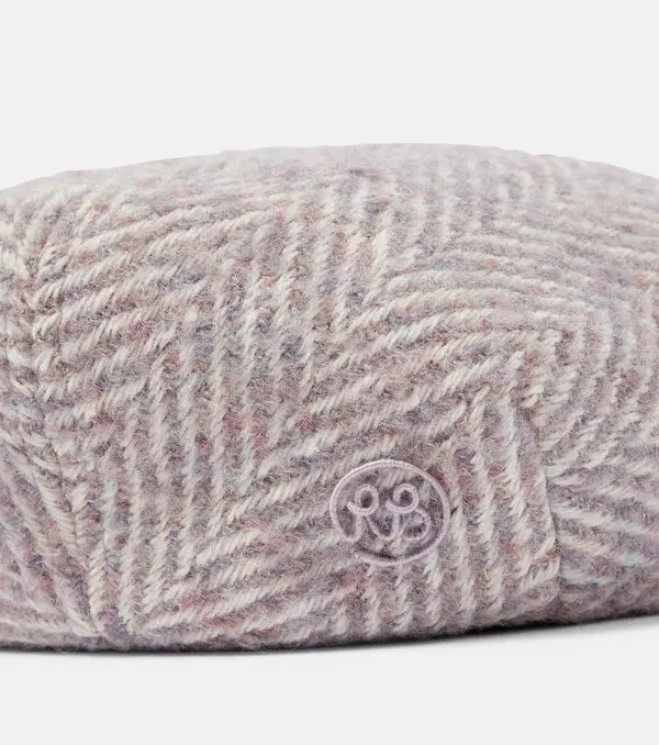 Ruslan Baginskiy Herringbone Wool-blend Cap - Pink