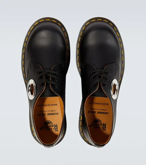 Comme Des GarçOns Homme Deux X Dr. Martens Leather Derby Shoes In
