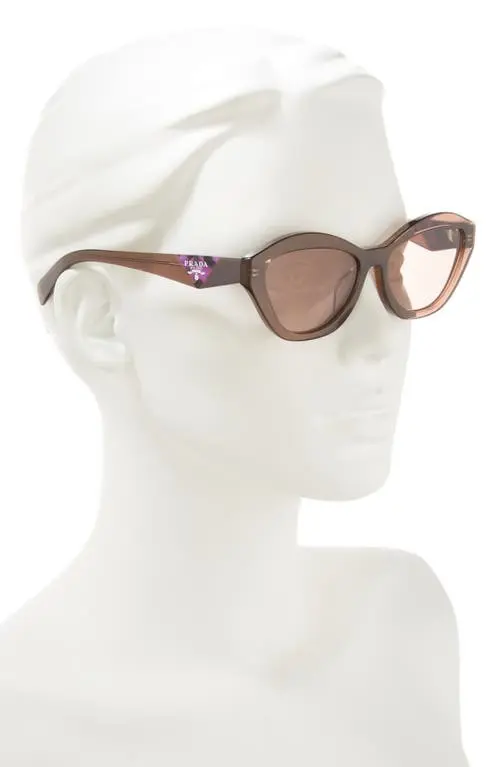 Prada 55mm Butterfly Sunglasses In Light Brown - 50% Off  display picture 1