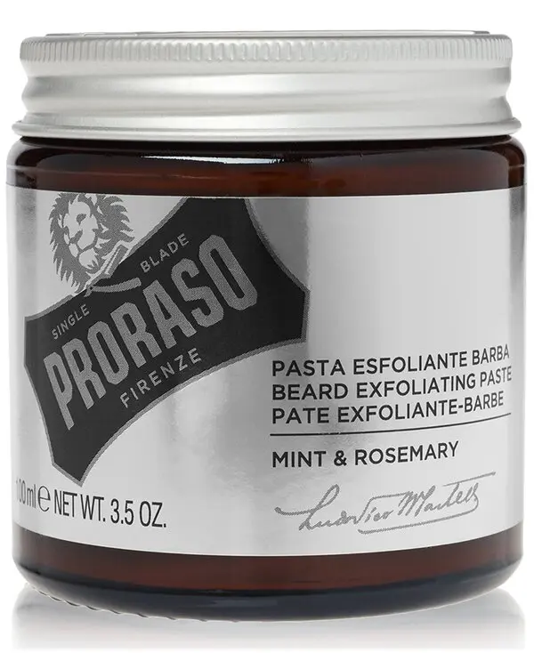 PRORASO Exfoliating Beard Paste & Facial Scrub - No Color